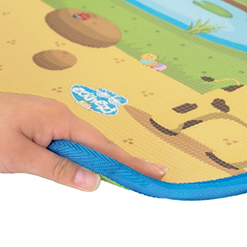 Eckhert Kids playmat Double Side - Large 59.05x78.74x0.4 Inches - Safari Fun