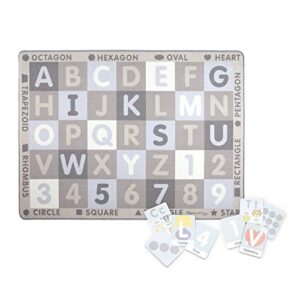 melissa & doug jumbo abc-123 rug – neutral