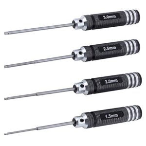 hobbypark 4pcs hex screw driver set 1.5mm 2.0mm 2.5mm 3.0mm allen wrench keys screwdriver kit rc repair tools kit for traxxas rc car drone multi-axis helicopter arrma axial losi redcat racing