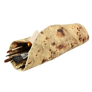 ztl creative tortilla pen pencil case funny burrito stationery pencil pouch pen holder makeup case bag