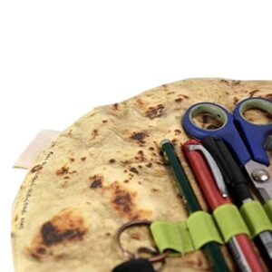 ZTL Creative Tortilla Pen Pencil Case Funny Burrito Stationery Pencil Pouch Pen Holder Makeup Case Bag