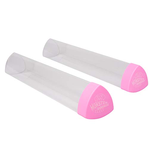 Monster Protectors Playmat Tube Prism-Shaped Play Mat Tube (Pink) - Won't Roll, Easy in and Out Design (2 Pack)