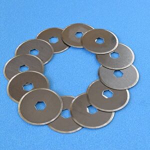 Quilter’s Cut 18mm Rotary Blades, 12 Pack, Fits Olfa, Fiskars, Martelli, & Truecut