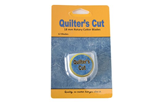 Quilter’s Cut 18mm Rotary Blades, 12 Pack, Fits Olfa, Fiskars, Martelli, & Truecut