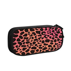 colorful leopard animal print pencil case pencase pencil bag pouch box portable pen bag for office school