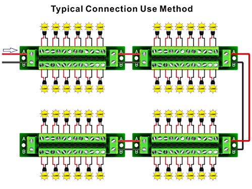 OONO 16 Amp 2x12 Position Terminal Block Distribution Module for AC DC