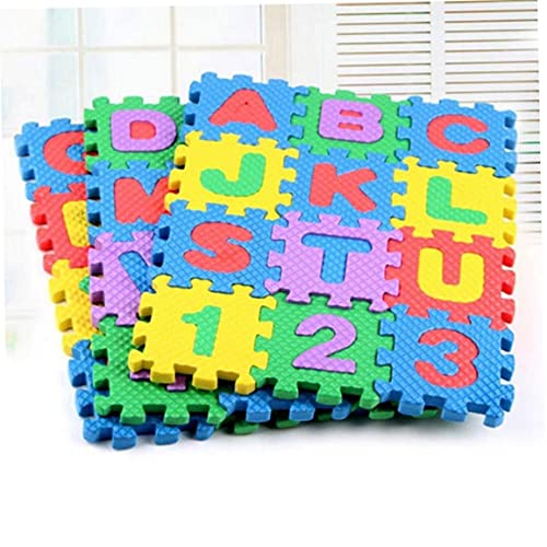 Baby Foam Play Mat Baby Play Mat 36pcs DIY Puzzle Play Mat Eva Foam Baby Soft Developing Floor Pad Crawling Rugs Digital and Letter Play Mat for Babies.