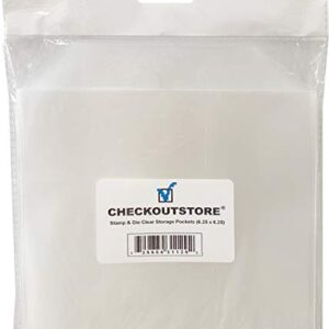 CheckOutStore 200 Stamp & Die & Stencil Clear Storage Pockets (6 1/4 x 6 1/4)