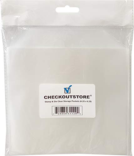 CheckOutStore 200 Stamp & Die & Stencil Clear Storage Pockets (6 1/4 x 6 1/4)