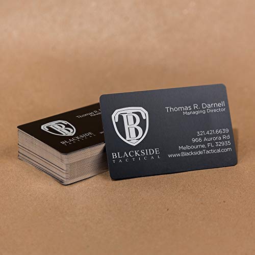 50 Pack Thick Aluminum Business Card Blanks, Metal Plaque Blank 0.5mm Laser Engraving Material, Sublimation, CNC, Base Plate Multipurpose (Black)