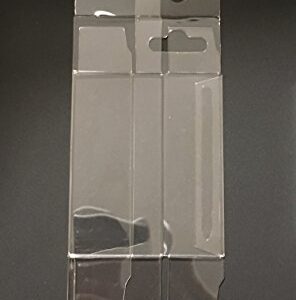 25 Clear Plastic PET Hang Box for Fishing Lures, Arts, Crafts, and Retail Size 1.5"X1"X3"