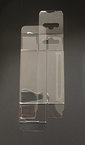 25 Clear Plastic PET Hang Box for Fishing Lures, Arts, Crafts, and Retail Size 1.5"X1"X3"