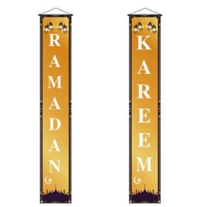 Pudodo Ramadan Kareem Porch Banner Eid Mubarak Islam Mosque Front Door Party Decoration