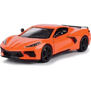 motor max 2020 chevy corvette c8 stingray, orange 79360or – 1/24 scale diecast model toy car