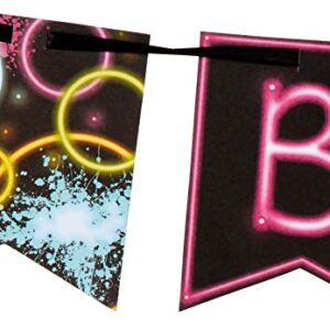 Shaped Ribbon Banner 'Happy Birthday', One Size.