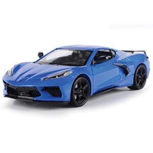 motormax 2020 chevrolet corvette c8 stingray blue metallic timeless legends 1/24 diecast model car 79360