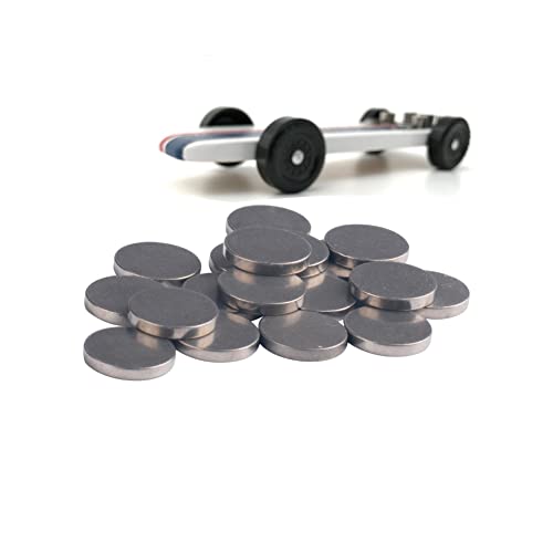 MUUNN Cylindrical Tungsten Weights for Pinewood Cars Derby,Bring Your Car to The 5 oz Limit and Make The Faster Pine Derby Car,10-Pack (1/16 oz Each)