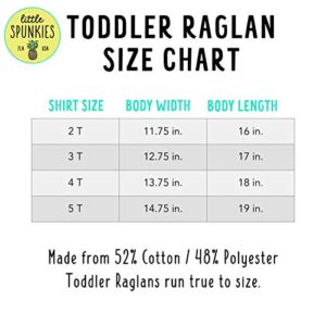 Little Spunkies Chugga Chugga Two Two Birthday Toddler Raglan Shirt Black