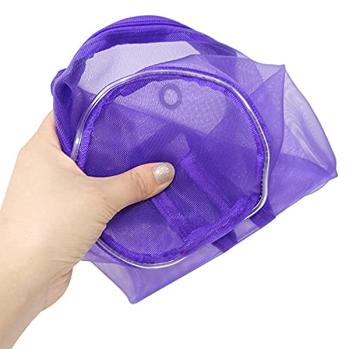 Honbay 1PCS Empty Mesh Yarn Storage Bags Round Portable Yarn Organizer Case Knitting Bag Sewing Storage Tote Bag for Storing Yarn Balls (11.8")