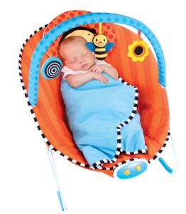 sassy cuddle bug bouncer, whimsical bumble bee