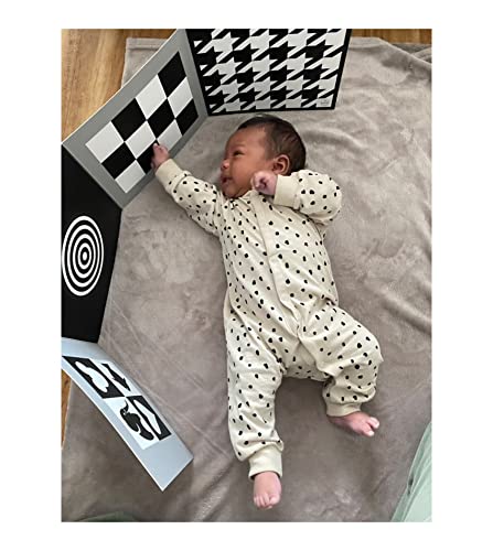 Samuel Sensory Baby Sensory & Development Fold Out Boards, Black and White, Simple Geometric Shapes, Made from 700GSM Card, Stands Independently.