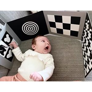 Samuel Sensory Baby Sensory & Development Fold Out Boards, Black and White, Simple Geometric Shapes, Made from 700GSM Card, Stands Independently.