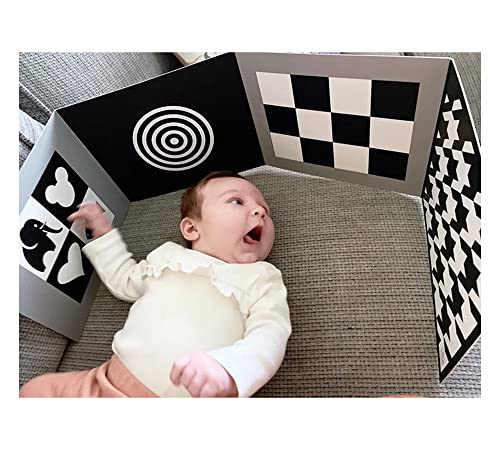 Samuel Sensory Baby Sensory & Development Fold Out Boards, Black and White, Simple Geometric Shapes, Made from 700GSM Card, Stands Independently.