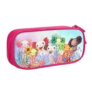 axolotl pencil case pencil pouch pencil box pencil bag pencil holder large capacity pen case pen box for boys girls pink one size