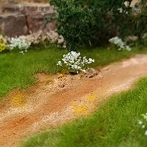 60 Pcs DIY Miniature Colorful Flower Cluster Self Adhesive Flower Vegetation Groups Static Grass Tufts for Train Landscape Railroad Scenery Sand Military Layout Model Miniature Bases and Dioramas