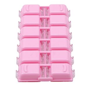 Rurah 12 Grid Storage Box Organiser Nail Art Rhinestone Jewelry Diamonds Earrings Beads Display DIY Art Craft Case Organizer Storage Container,Pink