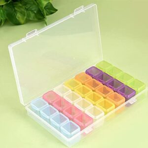 Diamond Painting Storage Container - Transparent Box - 5D Painting Accessories for Beads, Buttons, Seeds, Studs