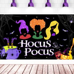 large 71″ x 43″ backdrop, party decorations, witch sisters backdrop for decorations party, birthday decorations for kids