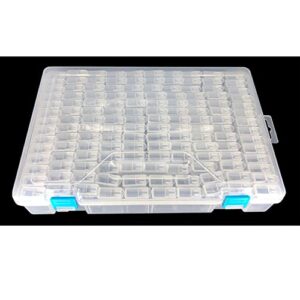 5D Diamond Painting Storage Container, Transparent Grids Plastic Small Jewelry Organizer for Beads Seeds Rhinestones