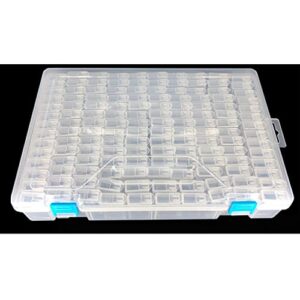 5D Diamond Painting Storage Container, Transparent Grids Plastic Small Jewelry Organizer for Beads Seeds Rhinestones