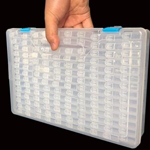 5D Diamond Painting Storage Container, Transparent Grids Plastic Small Jewelry Organizer for Beads Seeds Rhinestones