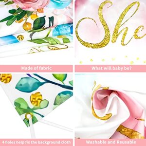 Gender Reveal Decorations Backdrop, Baby Gender Reveal Ideas, Party Supplies Banner Baby Shower Decorations Photography Background 70.8 x 47.2 inch