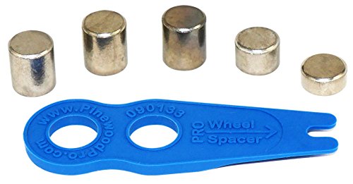 Pinewood Pro Derby Car Weights -Tungsten 2oz Round Cylinder Weights with Free Wheel Spacer and Drill Guide Tool