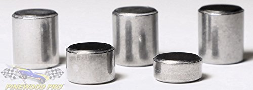 Pinewood Pro Derby Car Weights -Tungsten 2oz Round Cylinder Weights with Free Wheel Spacer and Drill Guide Tool