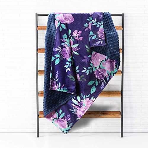 TANOFAR Baby Minky Blanket and playard Sheet Purple Flower