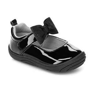 stride rite 360 baby girls gracie mary jane flat, black, 3 infant us