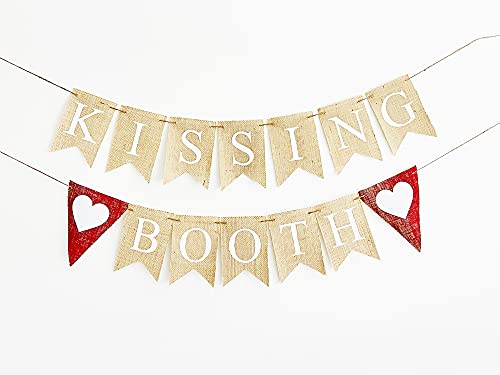 Valentine Decoration Banner | Kissing Booth Sign | Party Photo Prop Garland