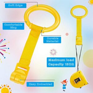 4 Pieces Baby Stand Up Walker Tool Ring for Playpen Toddler Crib Hooks General Use Toddler Training Ring Baby Toys Bed Rings for Baby Stand Up (Yellow, Red, Green, Blue)