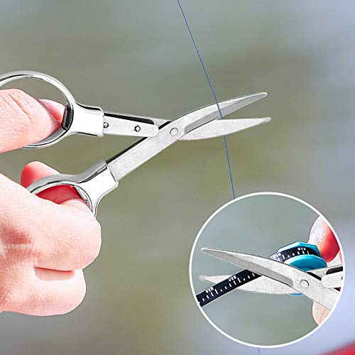 maxin Scissors,4 Pcs Folding Scissors, Stainless Steel Telescopic Cutter Scissors Folding Safety Scissors Trip Scissors for Home,Office,School, Camping