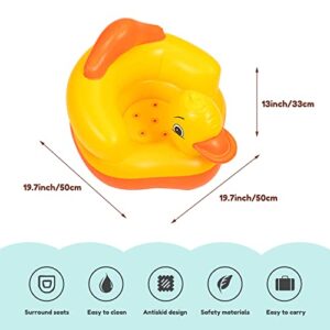 Baby Inflatable Seat for Babies 3-36 Months Built in Air Pump Infant Back Support Baby Chairs Infant Support Seat Toddler Chair for Sitting Up Baby Shower Chair Floor Seat Suiotable for Baby Gift