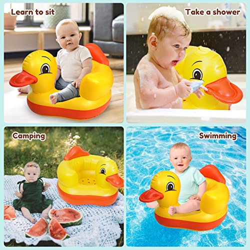 Baby Inflatable Seat for Babies 3-36 Months Built in Air Pump Infant Back Support Baby Chairs Infant Support Seat Toddler Chair for Sitting Up Baby Shower Chair Floor Seat Suiotable for Baby Gift