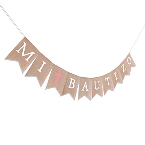 Mi Bautizo Banner - Mi Bautizo Decorations, Girl Baptism Banner, Christening Burlap Banner, Spanish Baptism, Baby Dedication, Mi Bautizo Sign