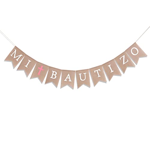 Mi Bautizo Banner - Mi Bautizo Decorations, Girl Baptism Banner, Christening Burlap Banner, Spanish Baptism, Baby Dedication, Mi Bautizo Sign