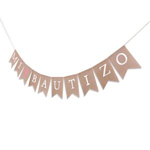 Mi Bautizo Banner - Mi Bautizo Decorations, Girl Baptism Banner, Christening Burlap Banner, Spanish Baptism, Baby Dedication, Mi Bautizo Sign