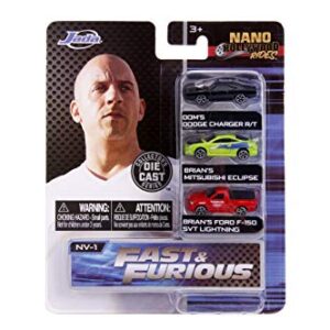 Fast & Furious 1.65" Nano 3-Pack Die-cast Cars, Toys for Kids and Adults