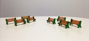 outland models train railroad scenery park / garden bench 8 pcs ho oo scale 1:87